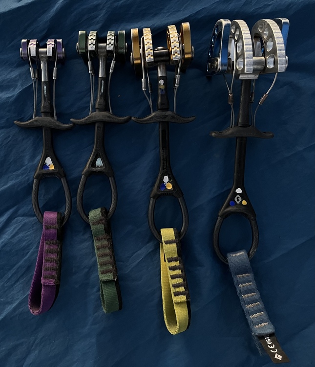 FS: TC Pros, C4 cams, BD stoppers, 40m lead line