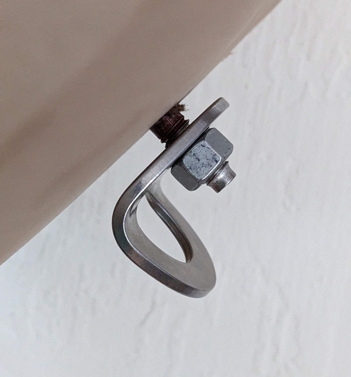 Wedge bolt with a stuck nut, but a very loose hanger