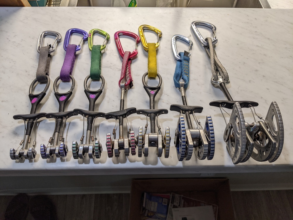 FS: BD C4 cams #0.4 to #3, DMM Dragon #4, metolius 8 step aid ladders ...