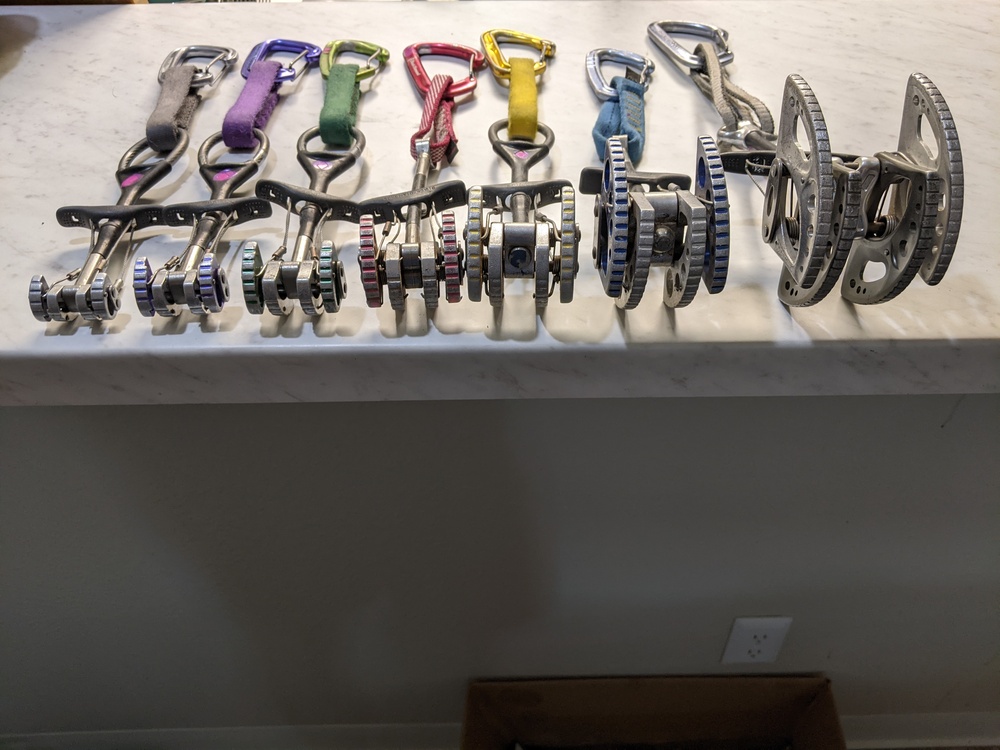 FS: BD C4 cams #0.4 to #3, DMM Dragon #4, metolius 8 step aid ladders ...