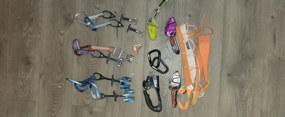 FS, C4, Cams, Gri Gri Plus, Petzl Sitta, Edelrid Ohm, BD Magnetron ...