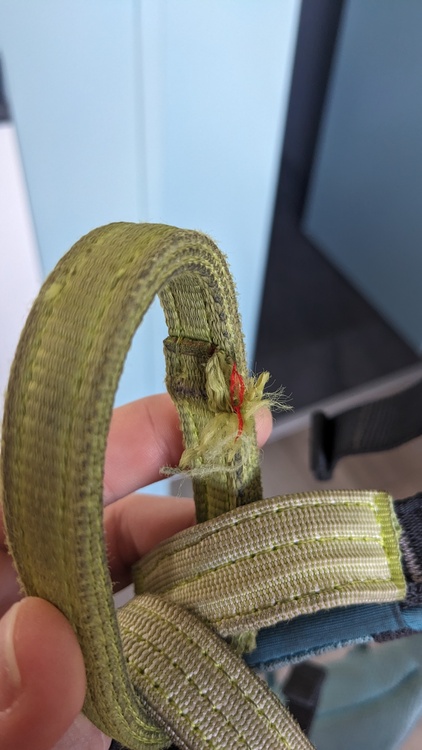 Belay loop stringing