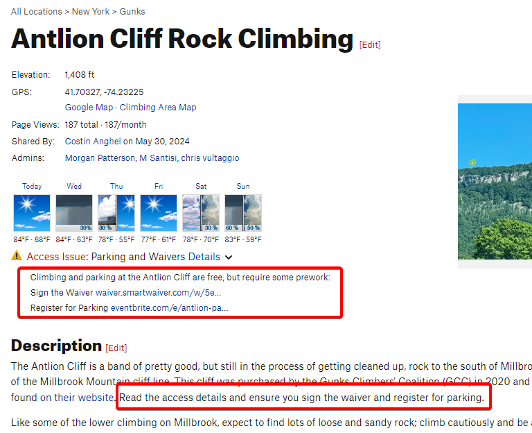 Gunks Antlion routes