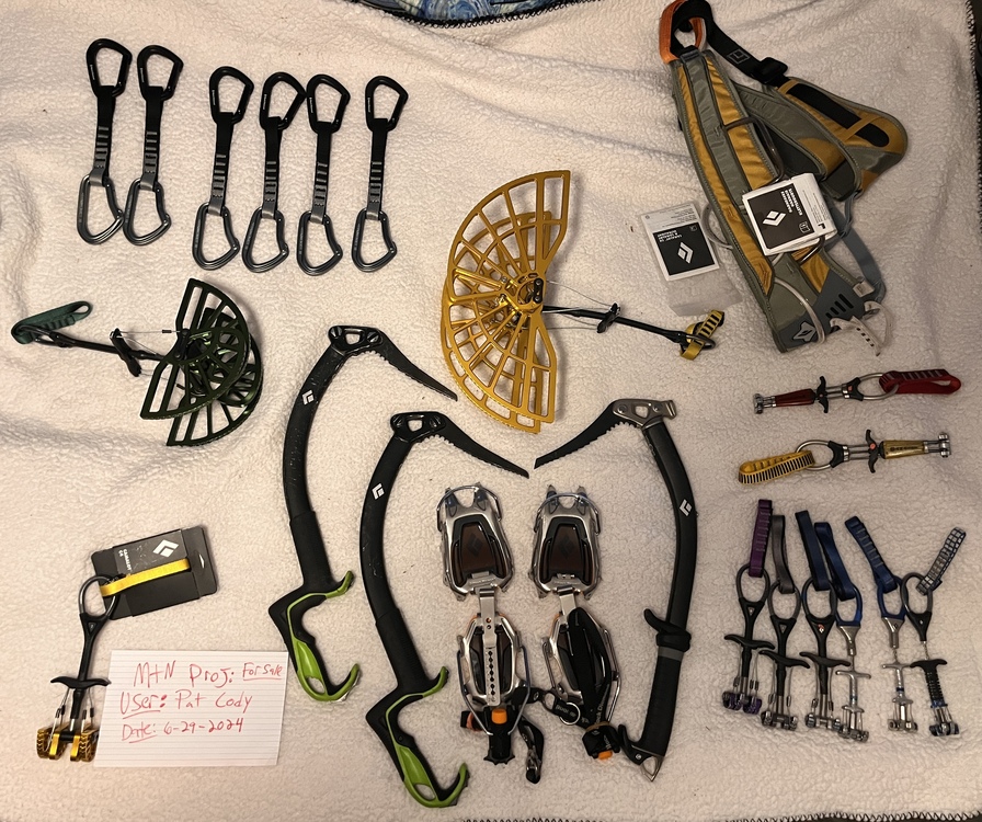 FS: BD Reactor/Viper Ice Tools, Sabretooth Crampons, Cams (C3, C4, X4 ...