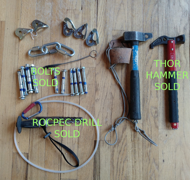 Forrest Rock Hammer, Bolt Hangers, Quick Links , Black Diamond Aspect ...