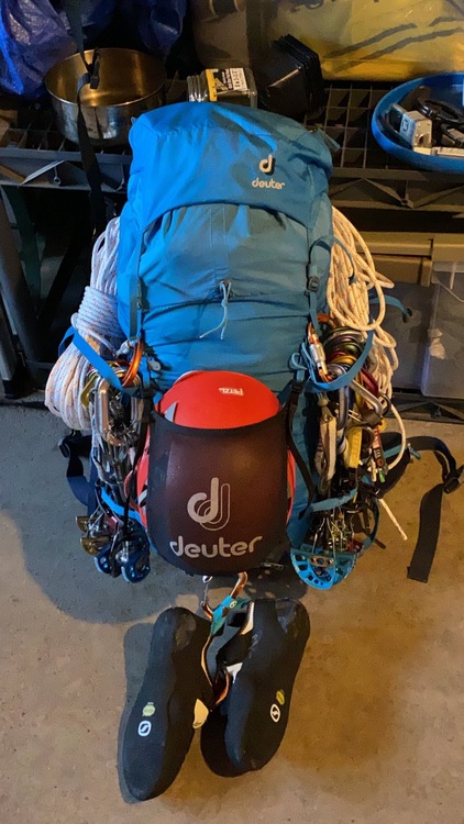 Packing for camping + trad