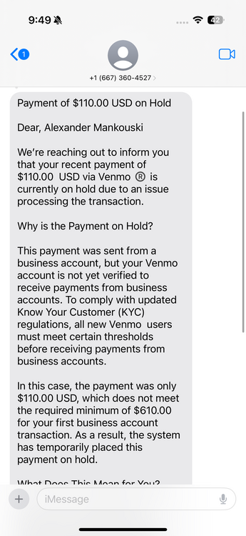 New venmo scam