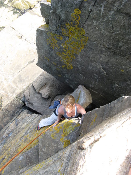 Rock Climb The Great Chimney (aka Chockstone Chimney), -Acadia National ...