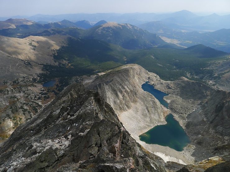 Looking down Blitzen Ridge.
