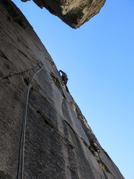 John climbing Above and Beyond. Photo by Gigi.