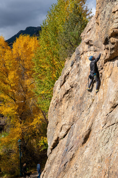 Rock Climbing in Amphitheater Wall, Estes Park Valley
