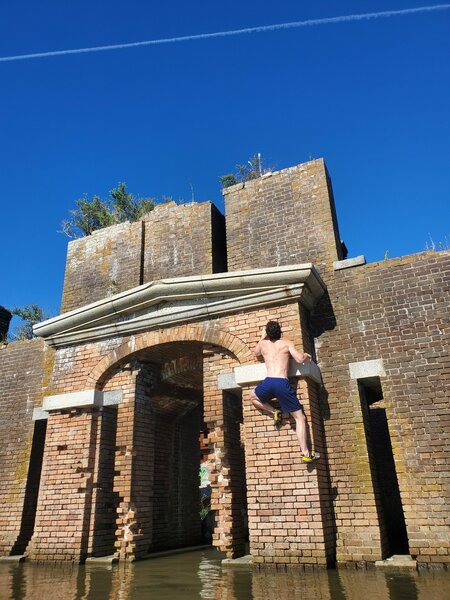 Climbing in Fort Proctor, Fort Proctor