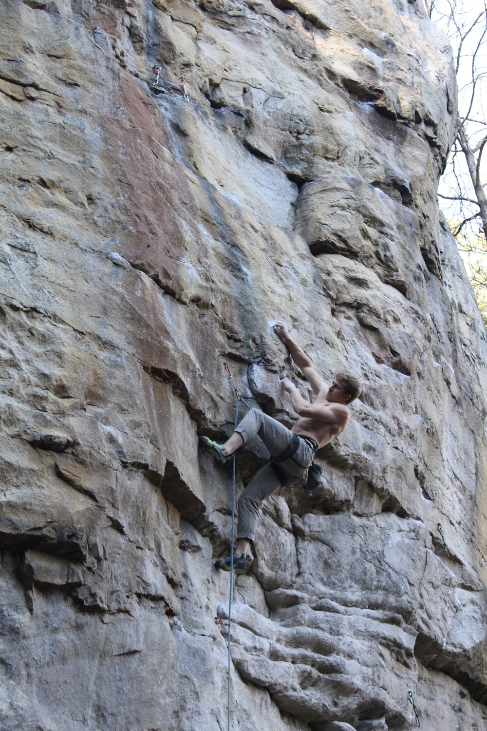 Jack firing into the crux. (Photo by: Brendan Terrence Smith)