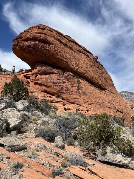 Rock Climb Don’t Break The Flake, Red Rocks